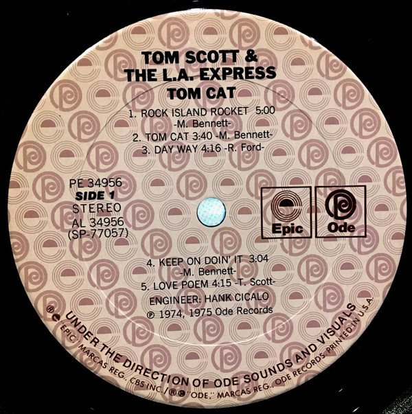 Tom Scott & The L.A. Express - Tom Cat - Ode Records (2), Epic - PE ...