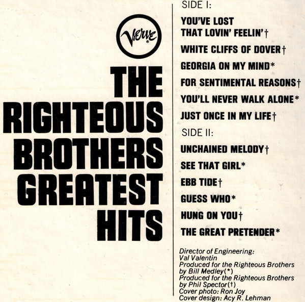 The Righteous Brothers - Greatest Hits (LP, Comp, RE) - BullTrax Records