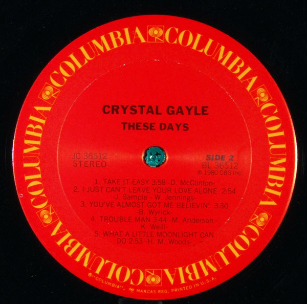 Crystal Gayle - These Days (LP, Album, San) - BullTrax Records