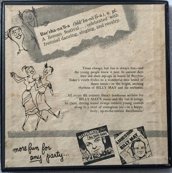 Billy May - Billy May's Bacchanalia! (2x7", Album, EP, Box) - BullTrax ...
