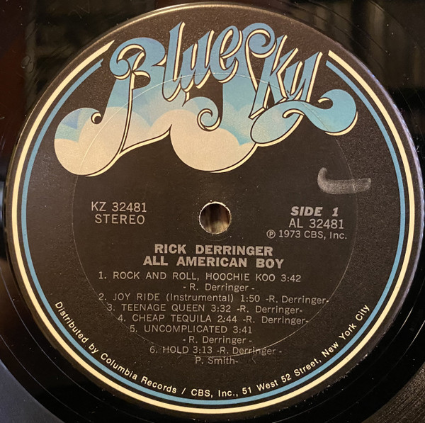 Rick Derringer - All American Boy (LP, Album, Gat) - BullTrax Records