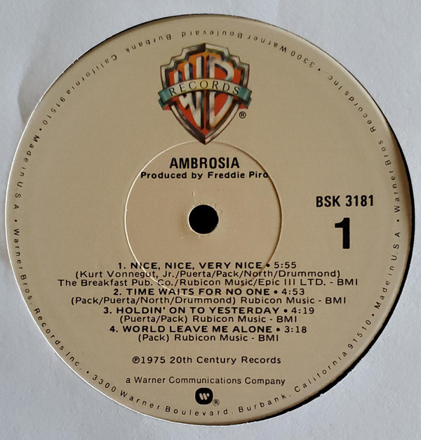 Ambrosia (2) - Ambrosia (LP, Album, RE, Jac) - BullTrax Records