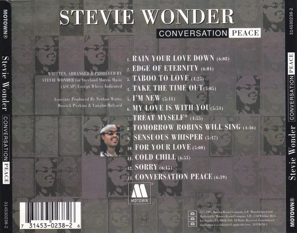 Stevie Wonder - Conversation Peace (CD, Album) - BullTrax Records