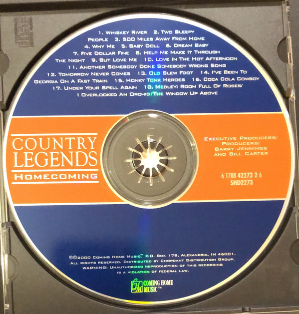 Various - Country Legends Homecoming (CD, Album) - BullTrax Records