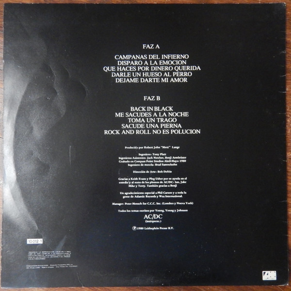 AC/DC - Back In Black (LP, Album) - BullTrax Records