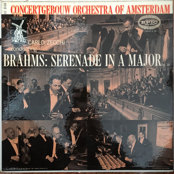Johannes Brahms, Carlo Zecchi Conducting Concertgebouworkest - Serenade ...