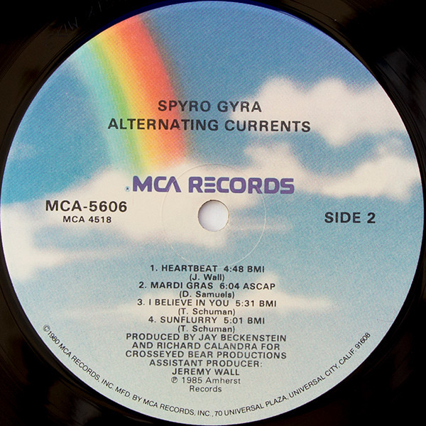 Spyro Gyra - Alternating Currents (LP, Album) - BullTrax Records