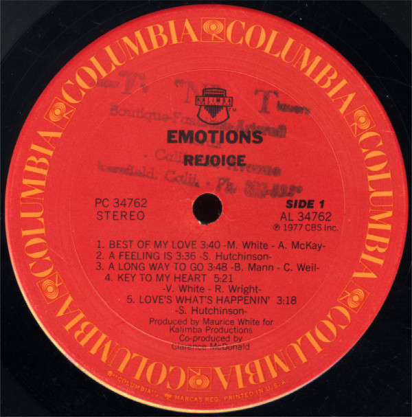 Emotions* - Rejoice (LP, Album, San) - BullTrax Records
