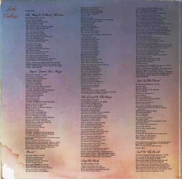 Judy Collins - Judith (LP, Album, CTH) - BullTrax Records