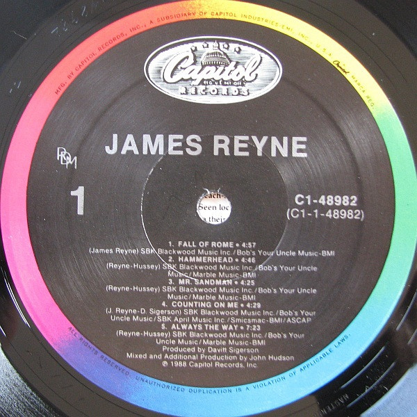 James Reyne - James Reyne (LP, Album) - BullTrax Records