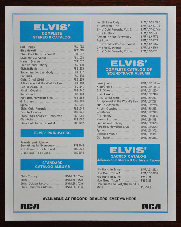Elvis* - Speedway: Original Soundtrack Album (LP, Album, Roc ...
