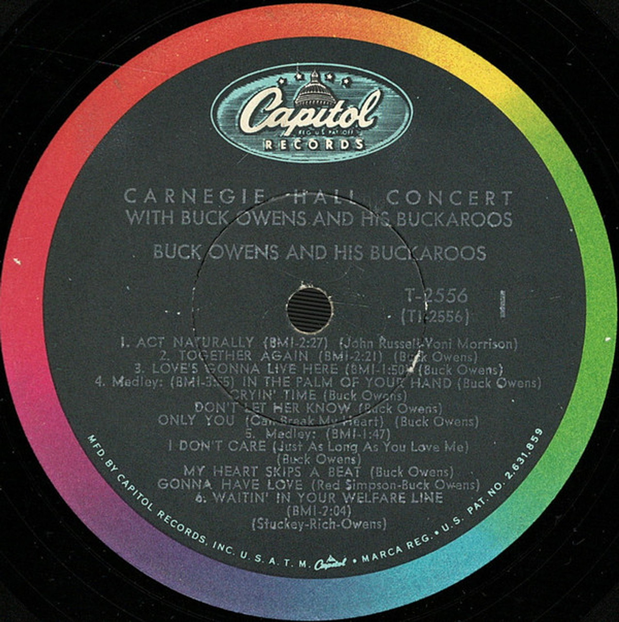 Buck Owens And His Buckaroos - Carnegie Hall Concert (LP, Album, Mono, Jac) - BullTrax Records