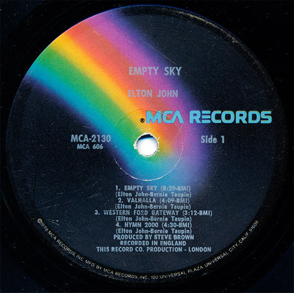 Elton John - Empty Sky (LP, Album, RE, Glo)_3134462710 - BullTrax Records
