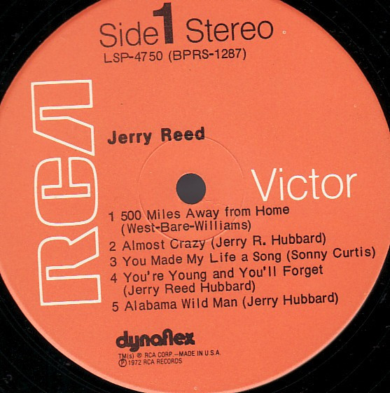 Jerry Reed - Jerry Reed (LP, Album, Ind) - BullTrax Records