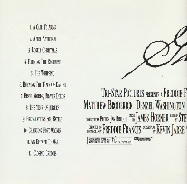 James Horner - Glory (Original Motion Picture Soundtrack) (CD, Album ...