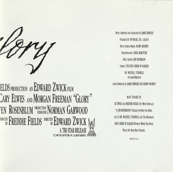 James Horner - Glory (Original Motion Picture Soundtrack) (CD, Album ...