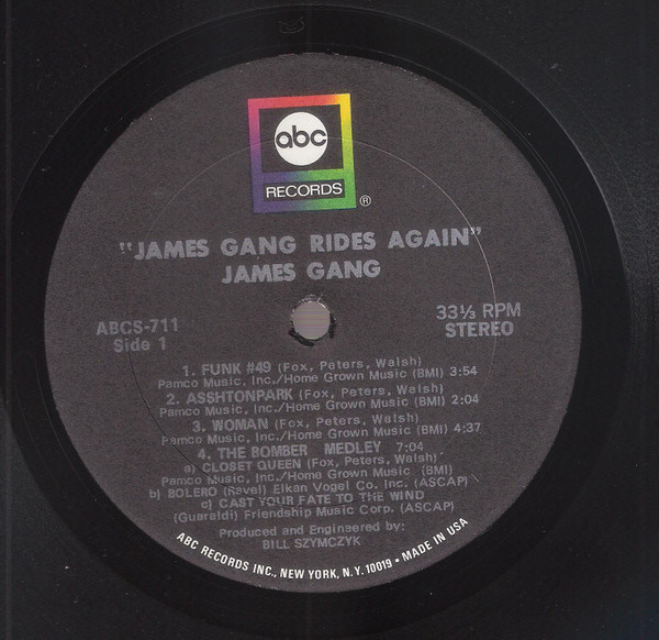 James Gang - James Gang Rides Again (LP, Album) - BullTrax Records