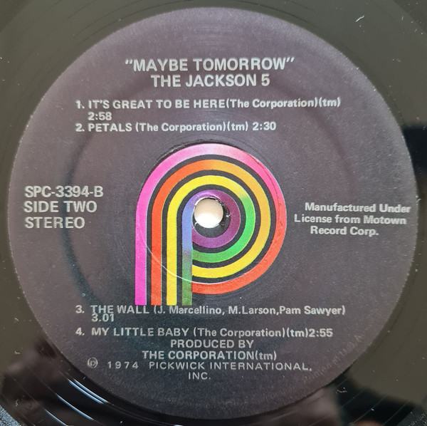 The Jackson 5 - Maybe Tomorrow (LP, Album) - BullTrax Records