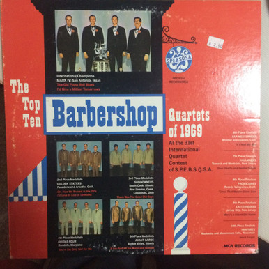 Various - The Top Ten Barbershop Quartets Of 1969 (LP, Album, RE) - BullTrax Records