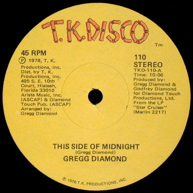 Gregg Diamond - This Side Of Midnight / Star Cruiser (12") - BullTrax ...