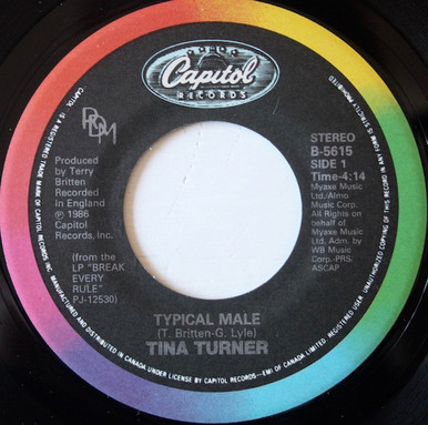 Tina Turner - Typical Male (7") - BullTrax Records