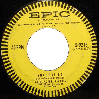 The Four Coins - Shangri-La / First In Line (7", Single, Styrene, Bri) - BullTrax Records