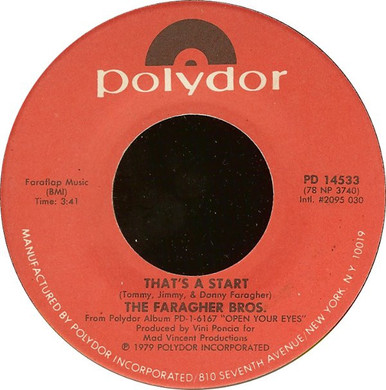 Faragher Bros - That's A Start - Polydor - PD 14533 - 7" 1101046978 ...