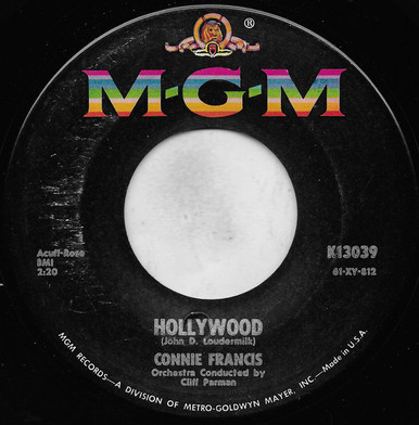 Connie Francis - Hollywood / (He's My) Dreamboat - MGM Records - K13039 - 7" 1205820019 ...
