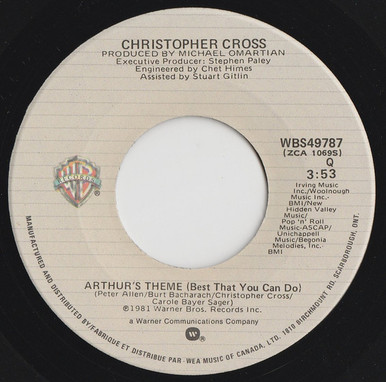 Christopher Cross - Arthur's Theme (Best That You Can Do) - Warner Bros ...