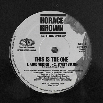 Horace Brown - This Is The One (12", Promo) - BullTrax Records