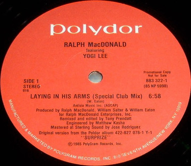 Ralph MacDonald Featuring Yogi Lee - Laying In His Arms - Polydor - 883 ...