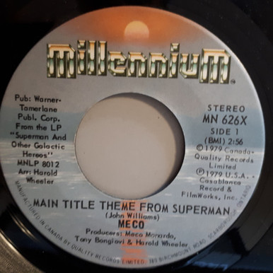 Meco* - Main Title Theme From Superman (7", Single) - BullTrax Records