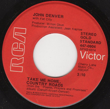 John Denver With Fat City - Take Me Home, Country Roads / Poems ...