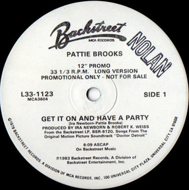 Pattie Brooks - Get It On And Have A Party (12", Promo) - BullTrax Records