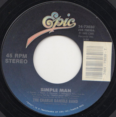 The Charlie Daniels Band - Simple Man (7", Styrene, Car) - BullTrax Records