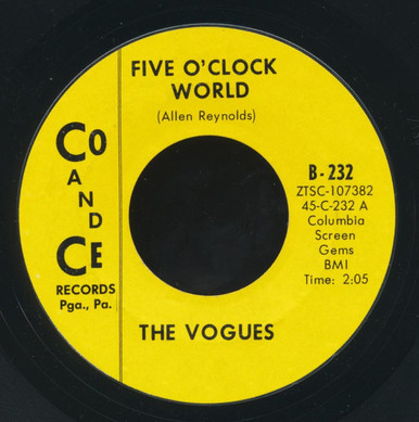 The Vogues - Five O'Clock World (7", Single, Pit) - BullTrax Records
