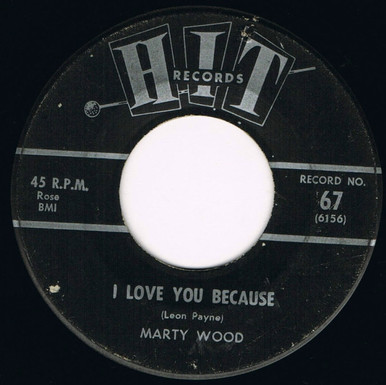 Marty Wood - I Love You Because / 18 Yellow Roses (7", Mono) - BullTrax ...