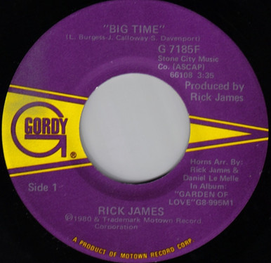 Rick James - Big Time (7", Single) - BullTrax Records