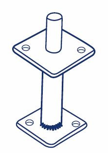 Post Support Pin Type - Demar H Hardware