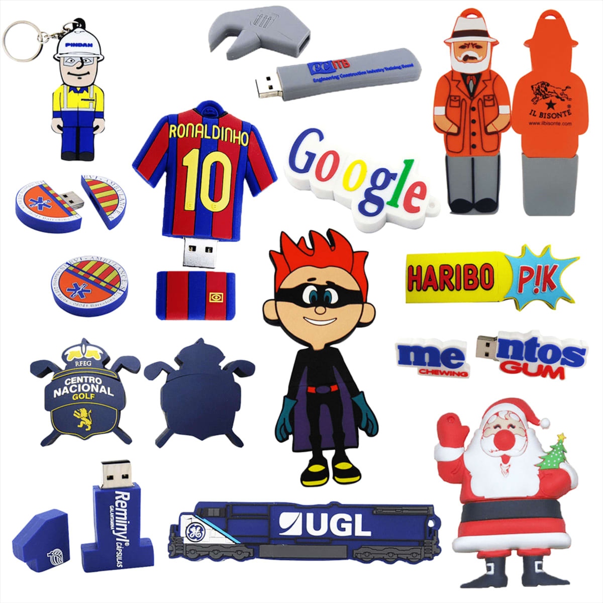Made to Order 2D Custom USB Flash Drive - Factory Direct Indent Pricing