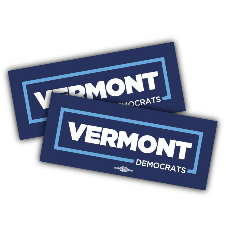 Vermont Democrats Official Logo - Dark Blue (10" x 4" Vinyl Sticker ...
