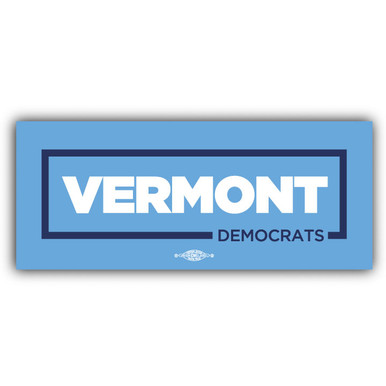 Vermont Democrats Official Logo - Light Blue (10" x 4" Vinyl Sticker ...