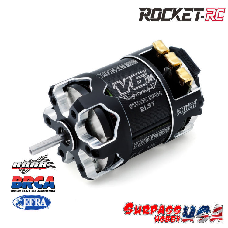 1:10 Brushless Motors - Rocket-RC V6M SPEC Lightweight Motors - Surpass ...