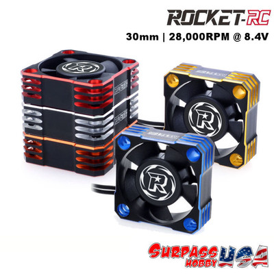 Surpass Hobby USA | Rocket-RC V2 Red 30mm Aluminum Cooling Fan 28 ...