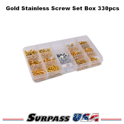 Surpass USA | Gold Stainless Steel 3mm (M3) Assorted Screw Set Box ...