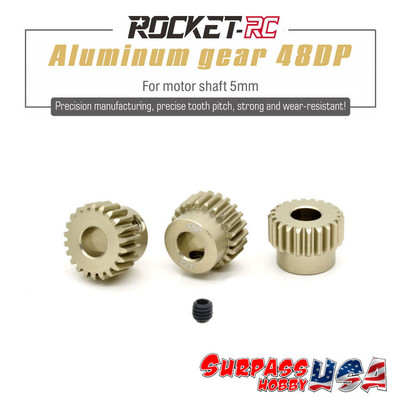 Surpass Hobby USA | Rocket-RC 48P 5mm Bore 7075 Aluminum Hard Anodized ...