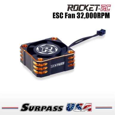 Surpass USA | Rocket-RC Orange ESC 25mm Aluminum Cooling Fan 32,000RPM ...