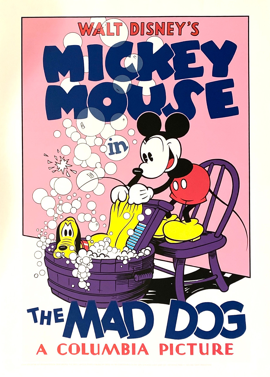 Walt Disney's Mickey Mouse in "The Mad Dog" Serigraph