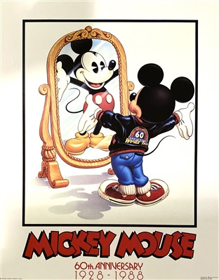 MICKEY MOUSE,60TH.ANNIVERSARY VINTAGE POSTER