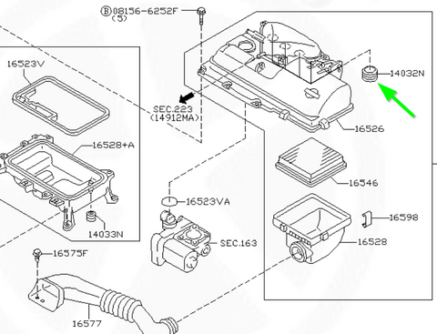 NISSAN 14032AX610 PACKING Shipped Worldwide